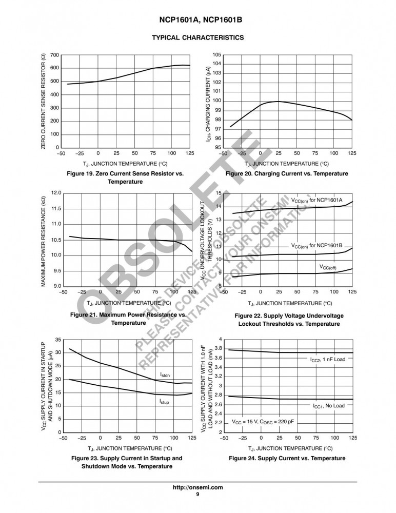 NCP1601 datasheet page 9