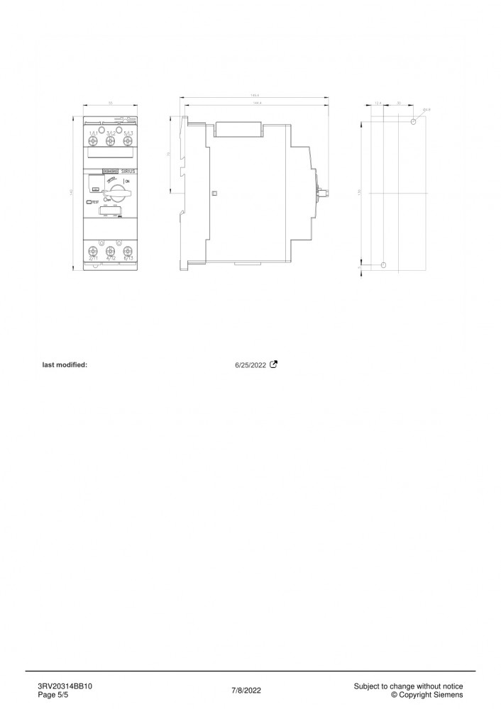 3RV20314BB10 technical document page 5