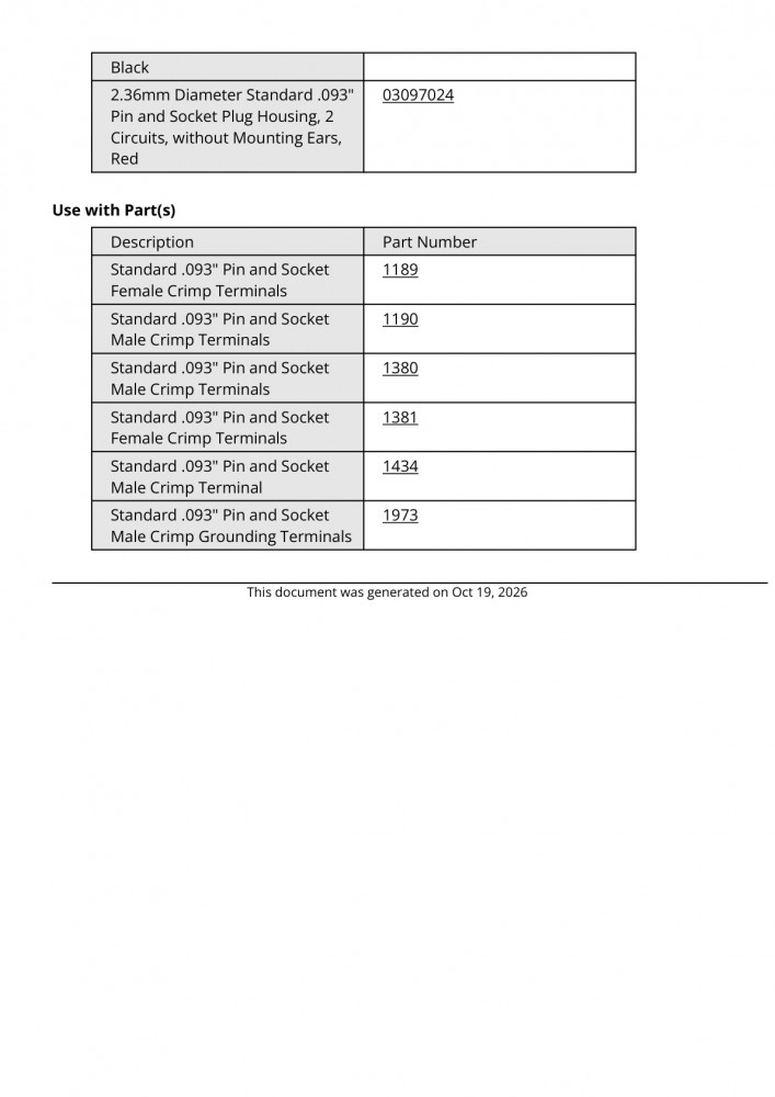 Molex .093 standard pin and socket terminals document, page image 4