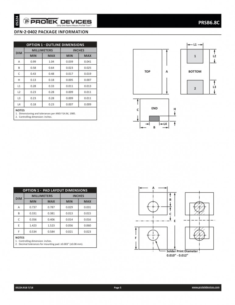 PRSB6.8C-LF-T710 datasheet page 5