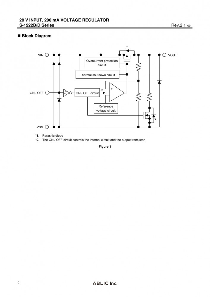 S-1222B/D datasheet page 2