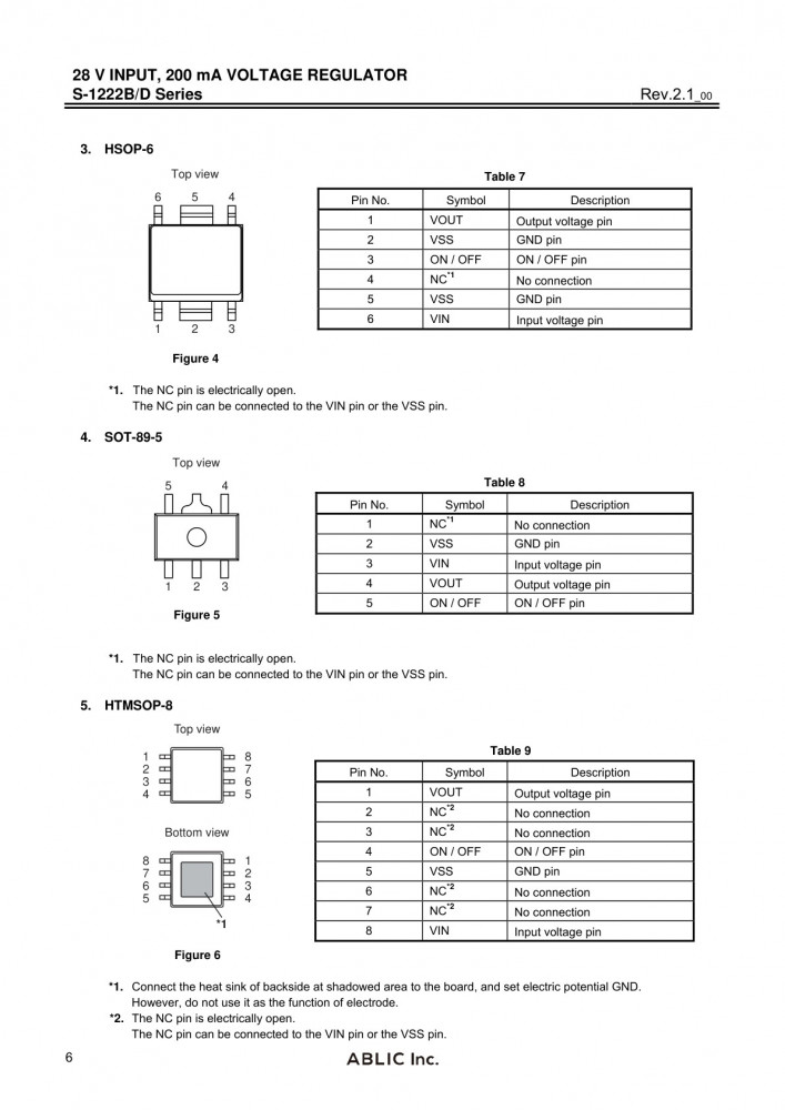 S-1222B/D datasheet page 6