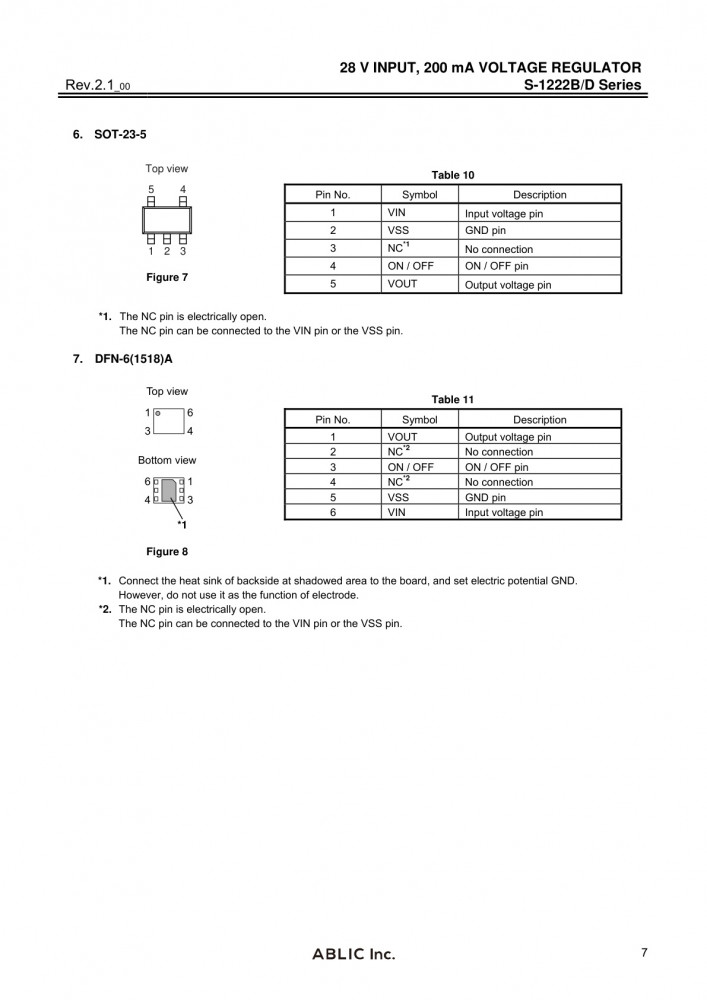 S-1222B/D datasheet page 7
