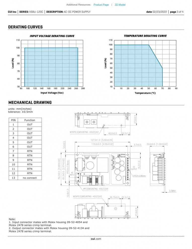 VSBU-120C-48 datasheet page 3