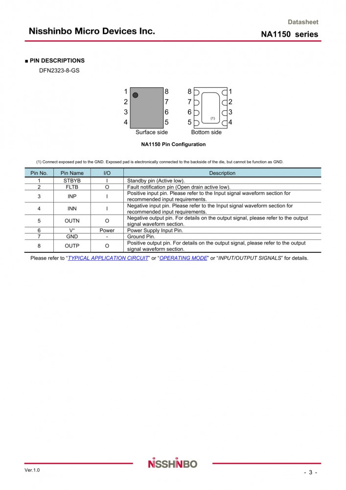 NA1150 datasheet page 3