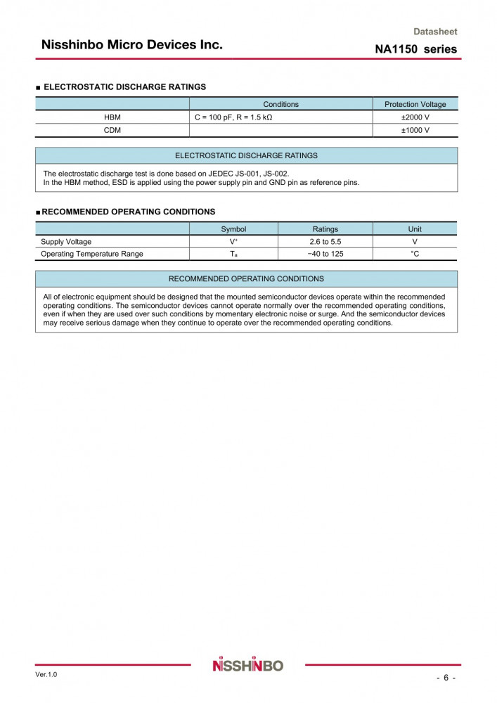 NA1150 datasheet page 6