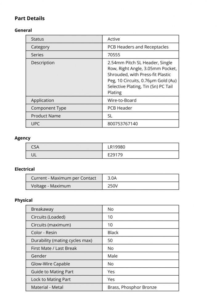 MOLEX 705550079 technical document image, page 2