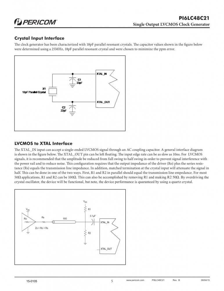 PI6LC48C21LIE technical document page 5