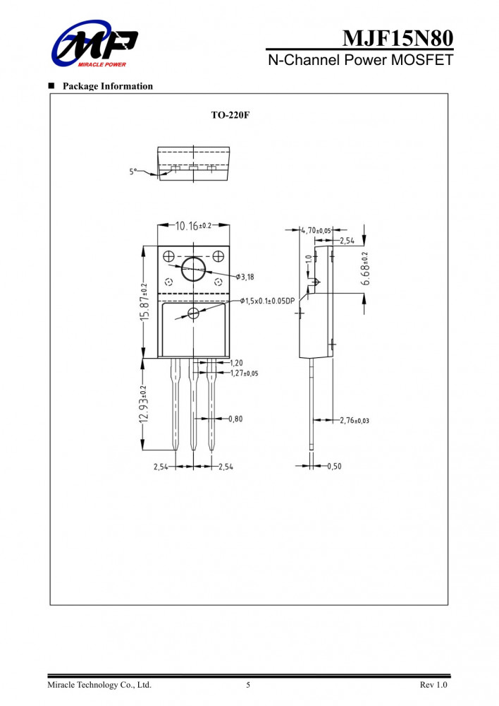 MJF15N80 datasheet page 5