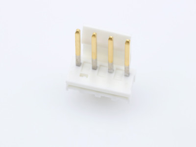KK 396 Header, Vertical, Friction Lock, 4 Circuits, 0.76µm Gold (Au) Selective Plating for sale