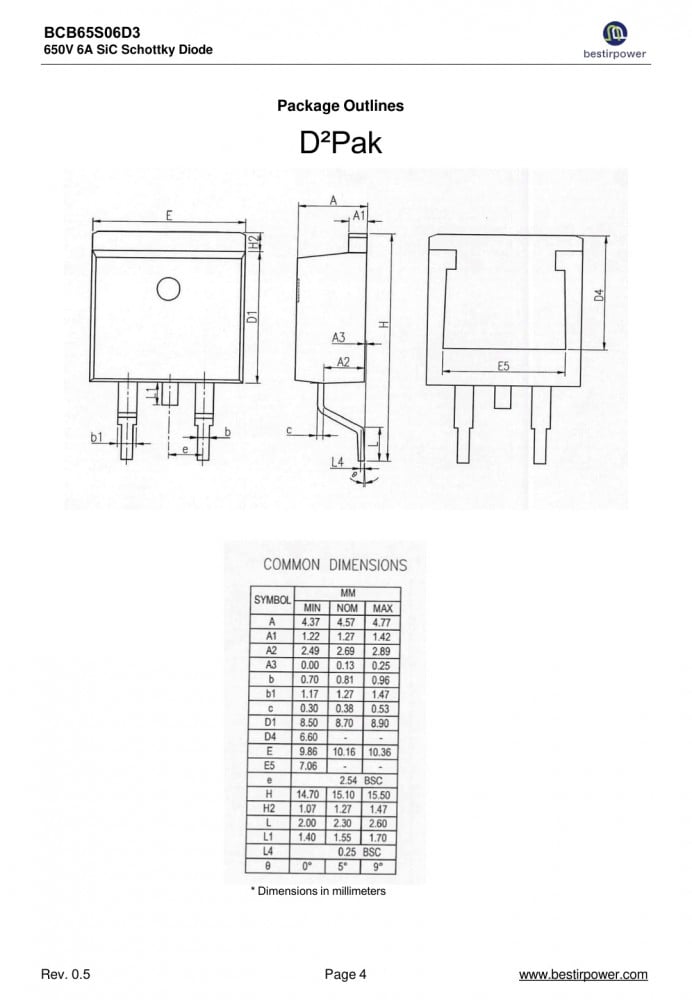 BCB65S06D3 datasheet page 4