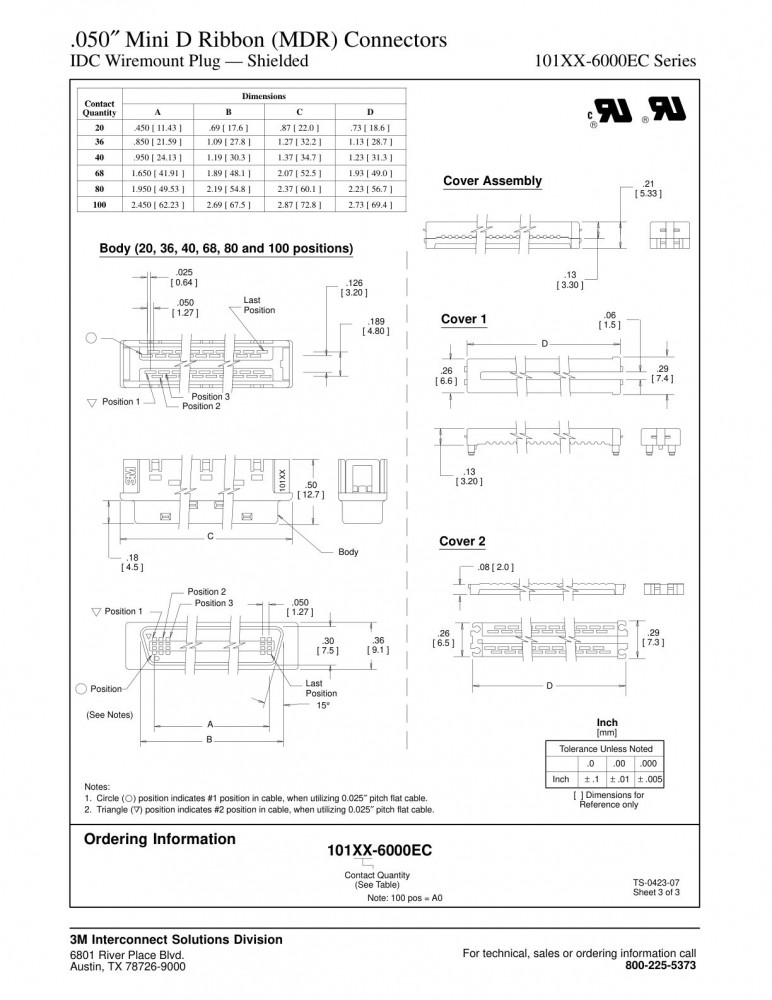 3M 10136-6000EL technical datasheet page 3