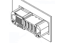 EXTreme Ten60Power Vertical Receptacle with Side Guides, 30 Signal Circuits, Press Fit Tail