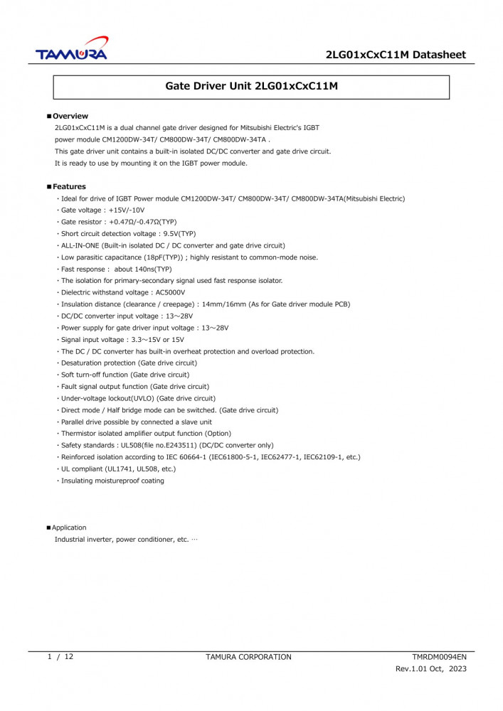 Technical document page 1