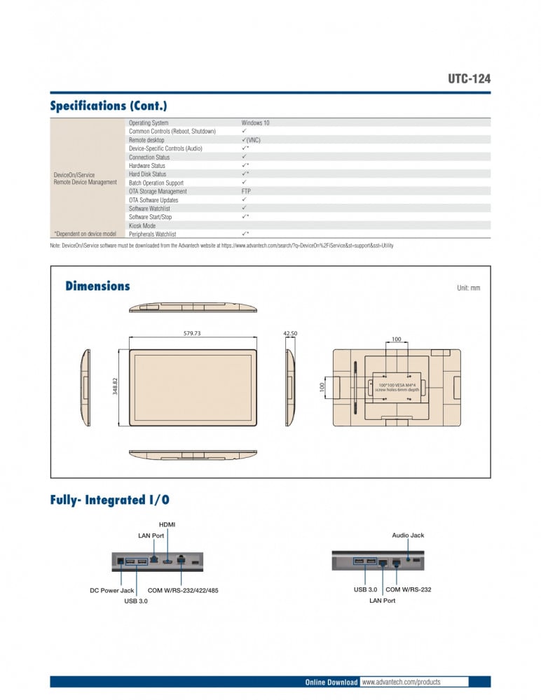 UTC-124G1 technical document page 2