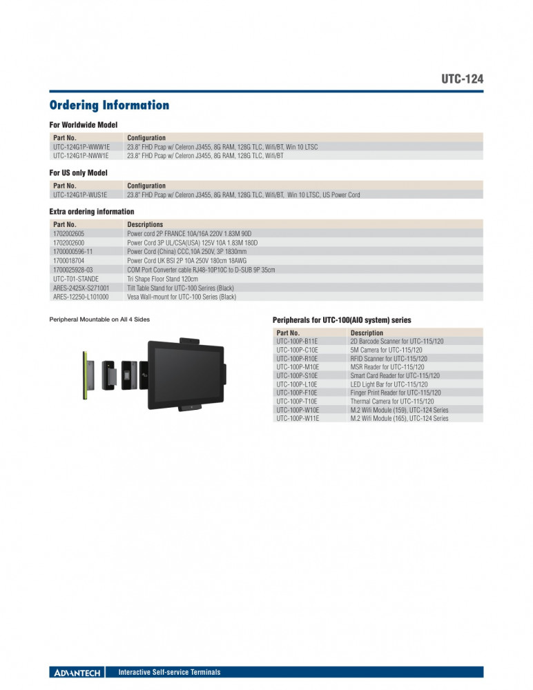 UTC-124G1 technical document page 3