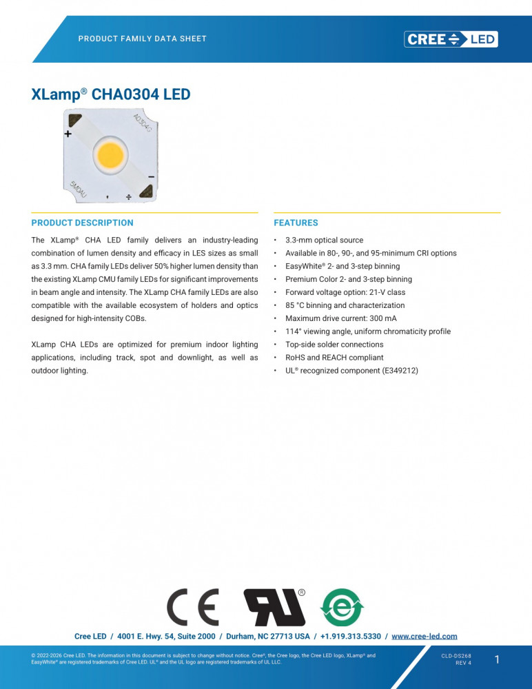 CHA0304 datasheet page 1