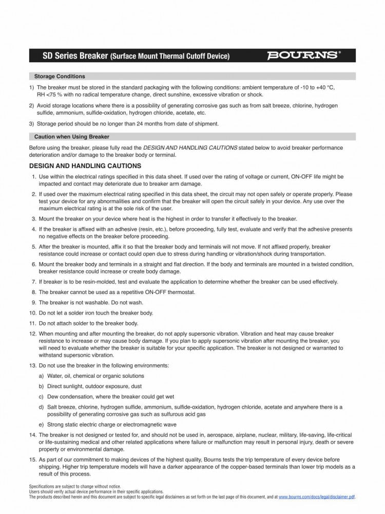 BOURNS SD Series datasheet page 5