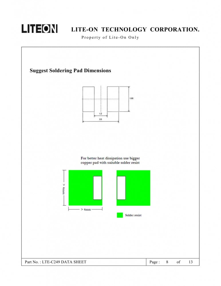 LTE-C249 datasheet page 8