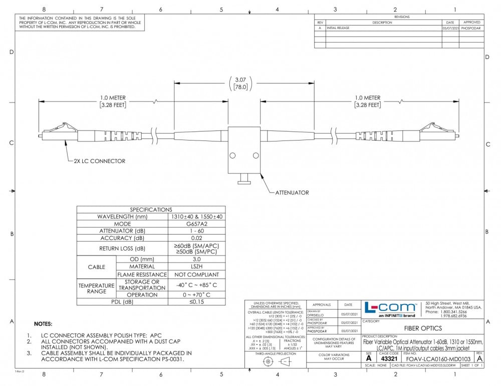 FOAV-LCA0160-MD0103 technical document page