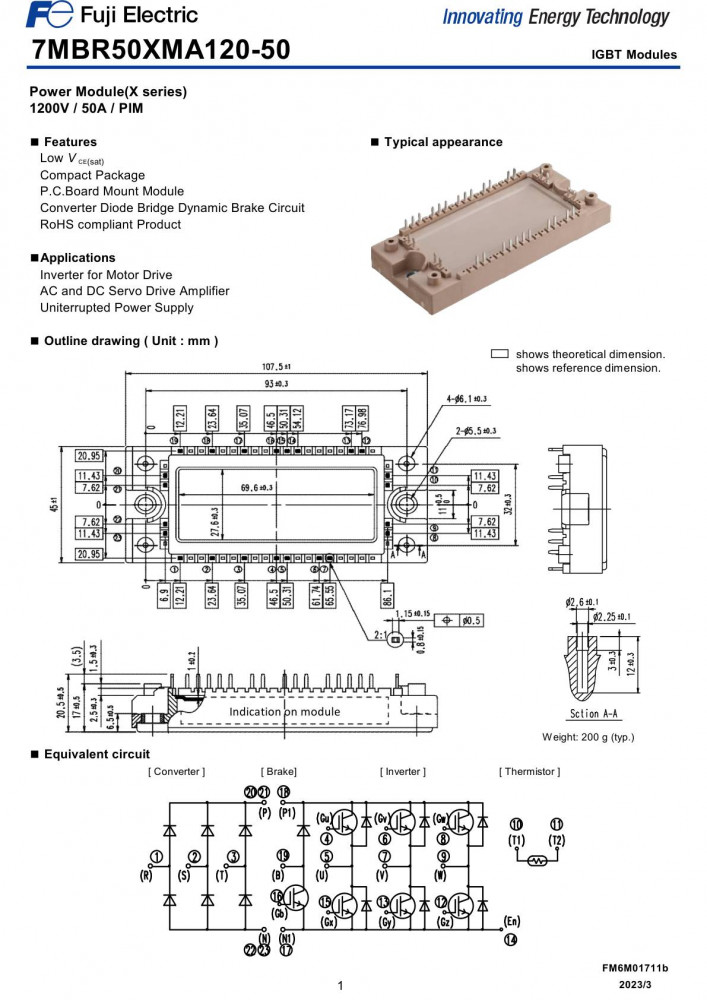 7MBR50XMA120-50 datasheet page 1