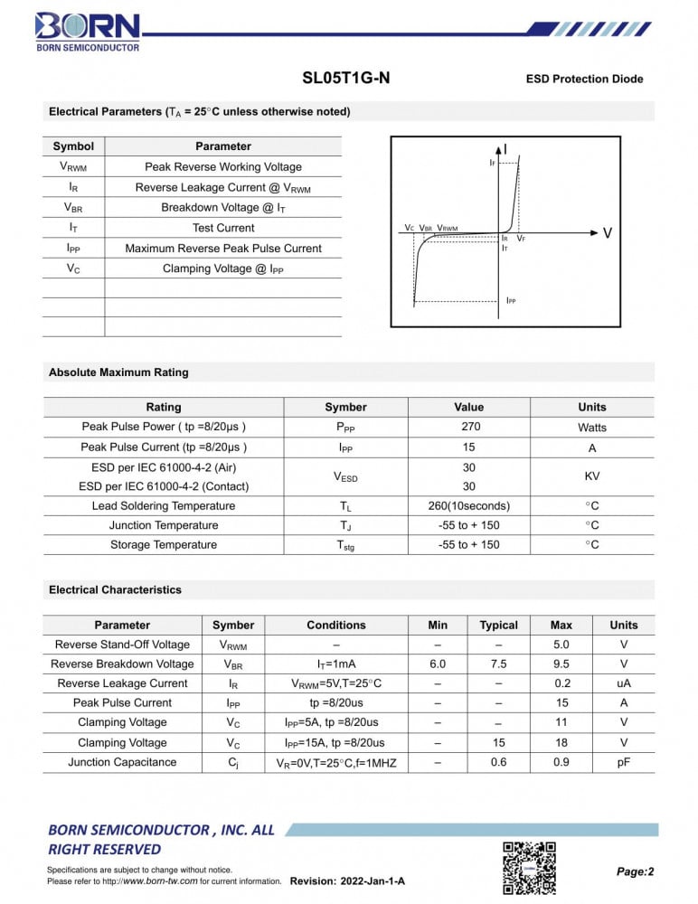 SL05T1G-N datasheet page 2