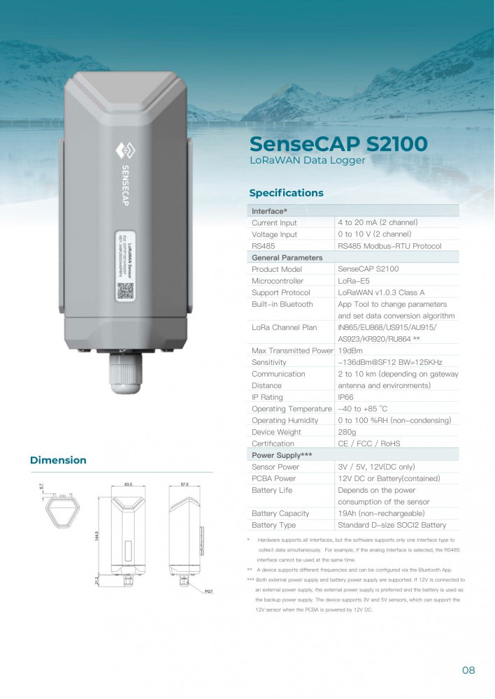 SenseCAP S210X catalogue page 9