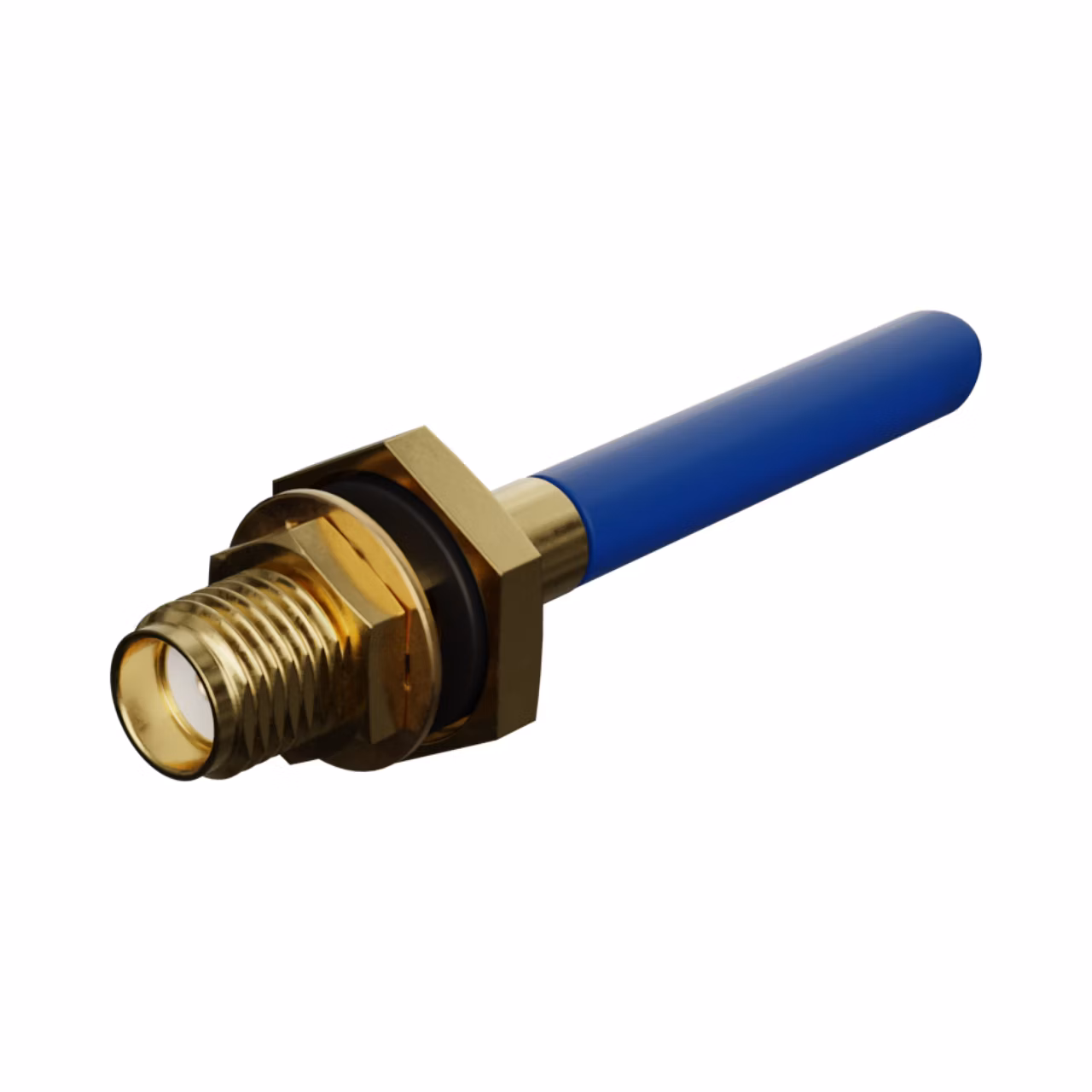 SMA Jack, Straight, Bulkhead, Solder, RG-402 (.141