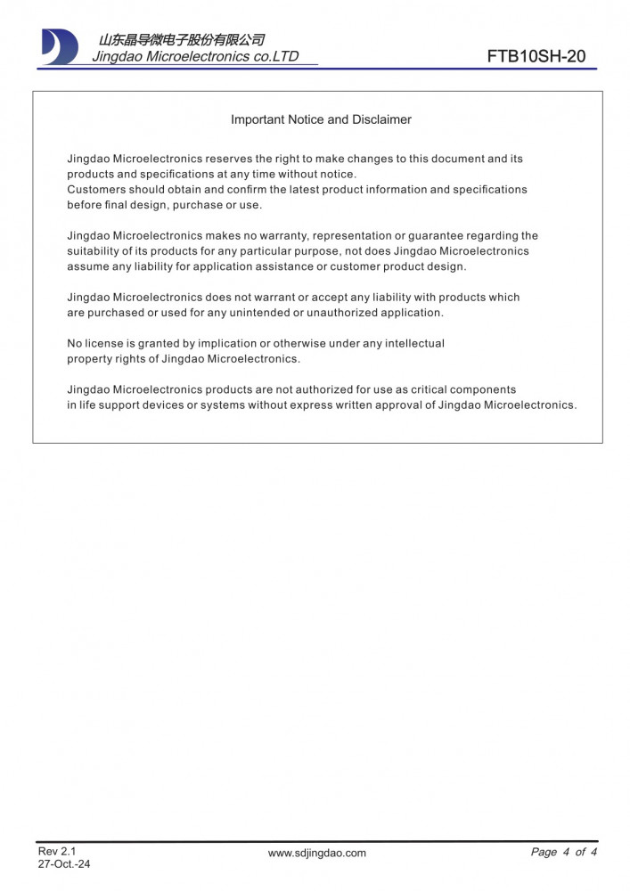 FTB10SH-20 datasheet page 4