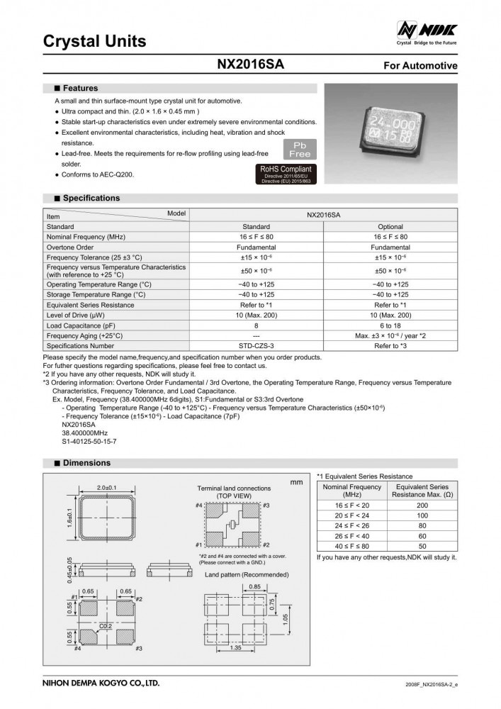 NDK CS10820-24M technical document page 1