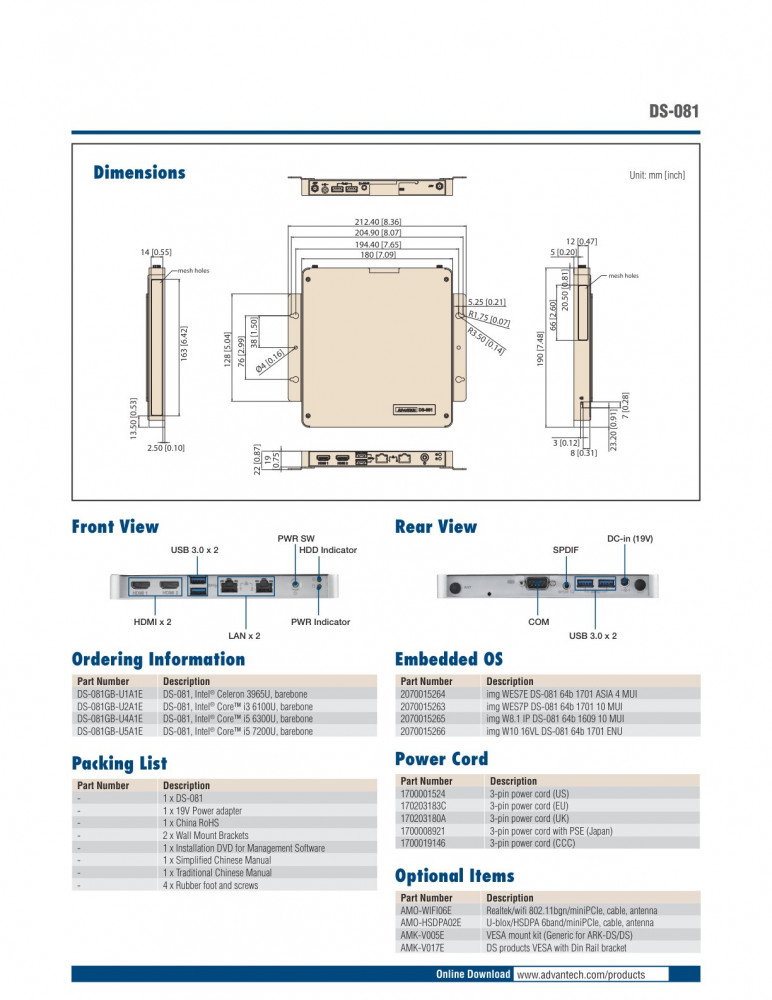 DS-081 technical document page 2