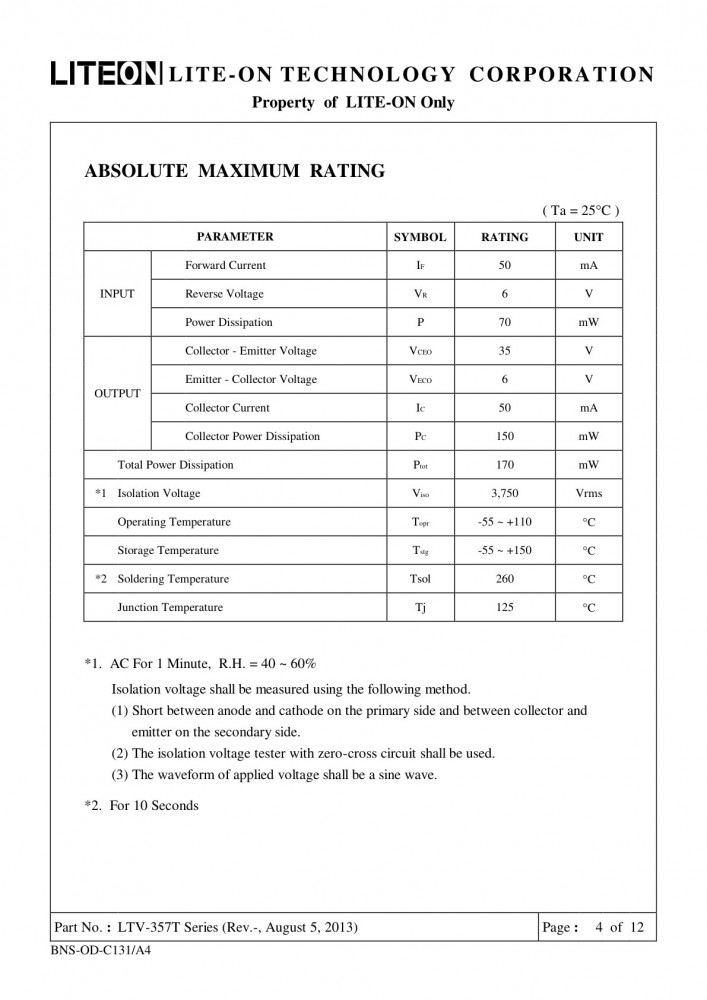 LTV-357T-C datasheet page 4