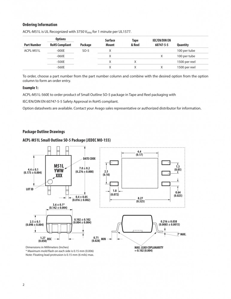 ACPL-M51L-060E datasheet page 2