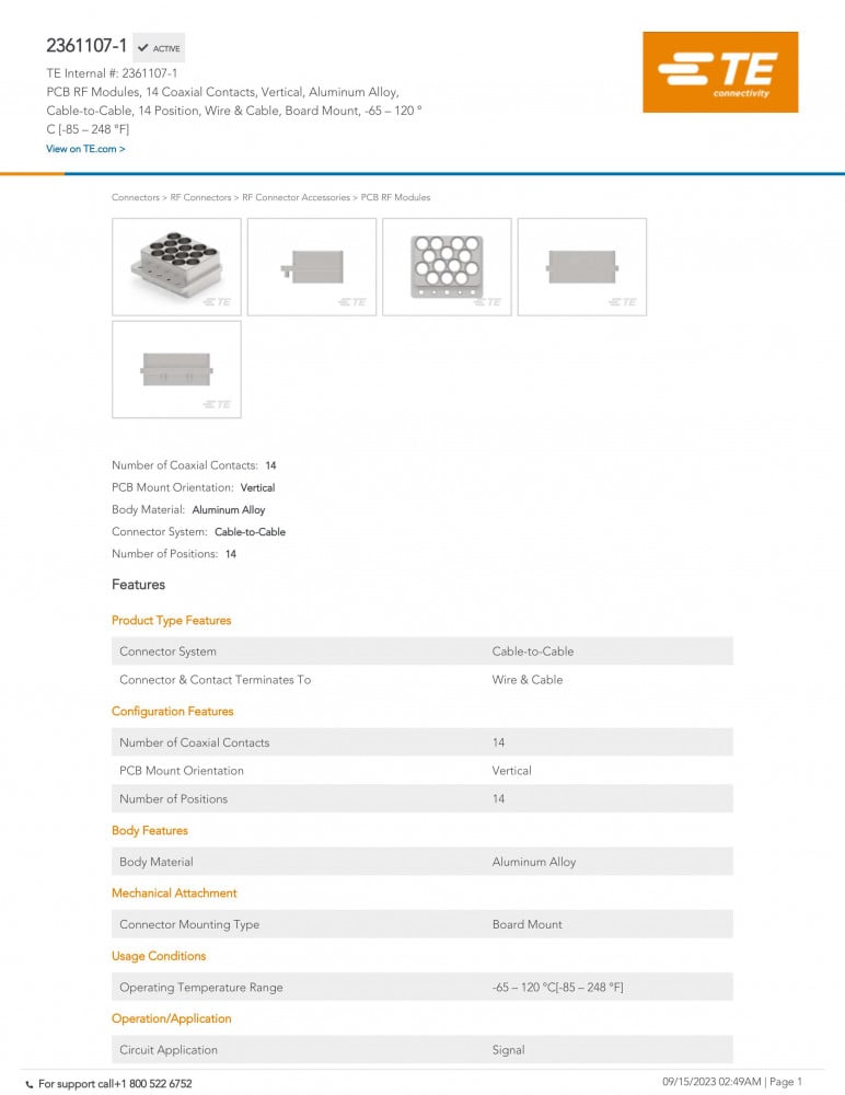 2361107-1 technical document page 1