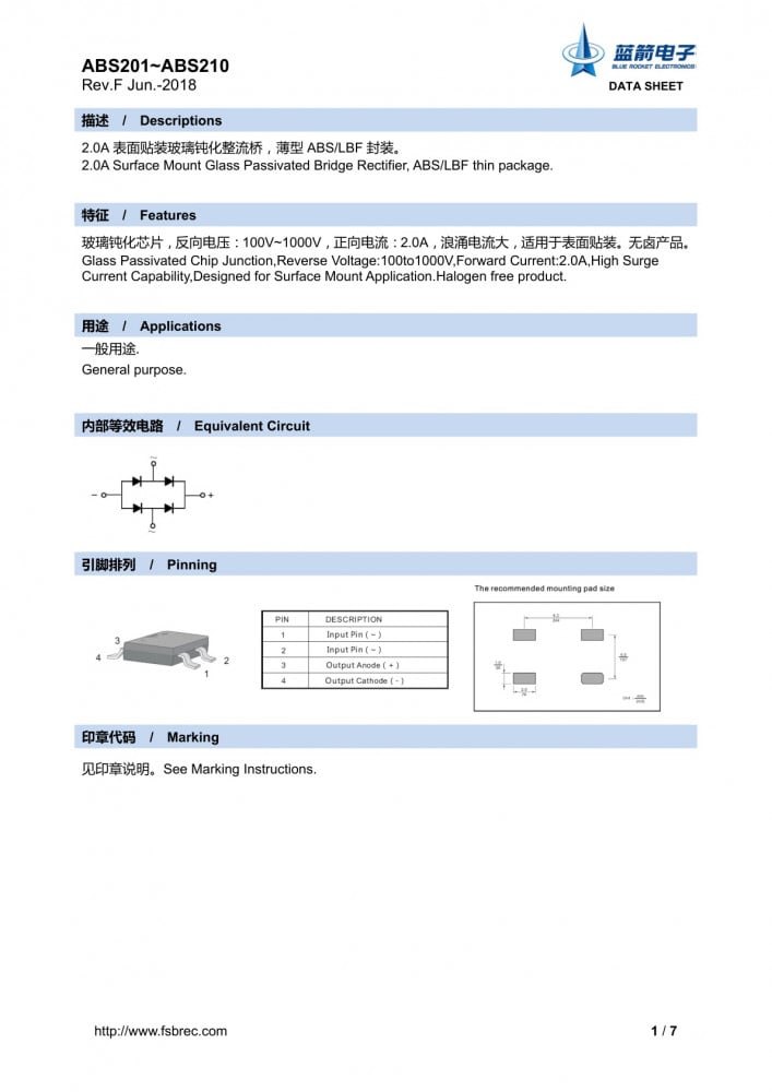 ABS210 datasheet page 1