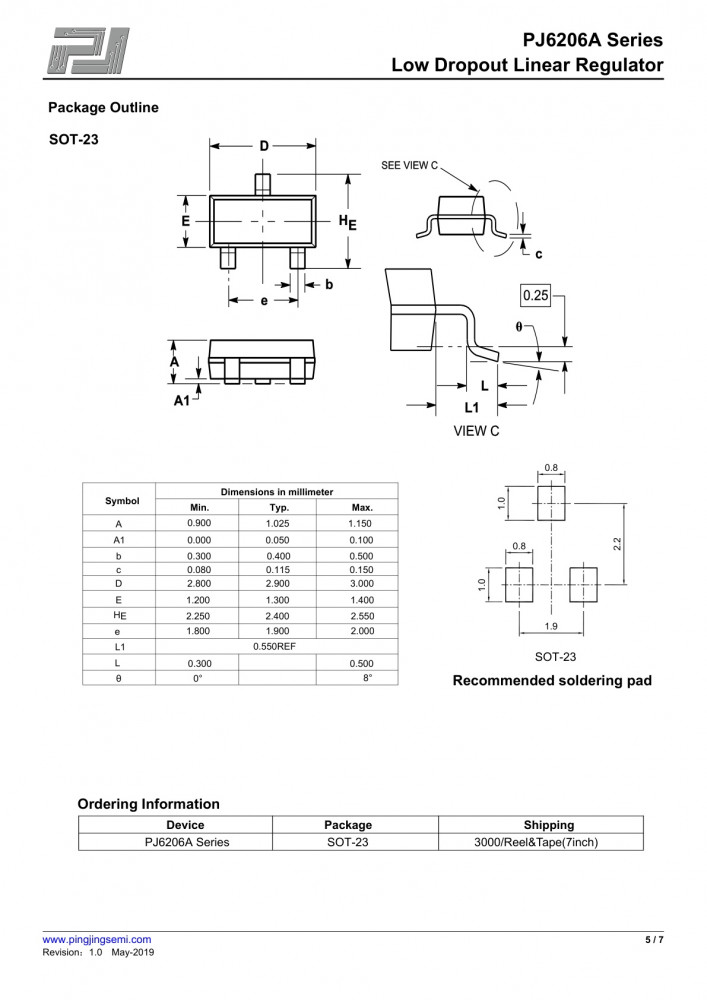 PJ6206AL30SA datasheet page 5