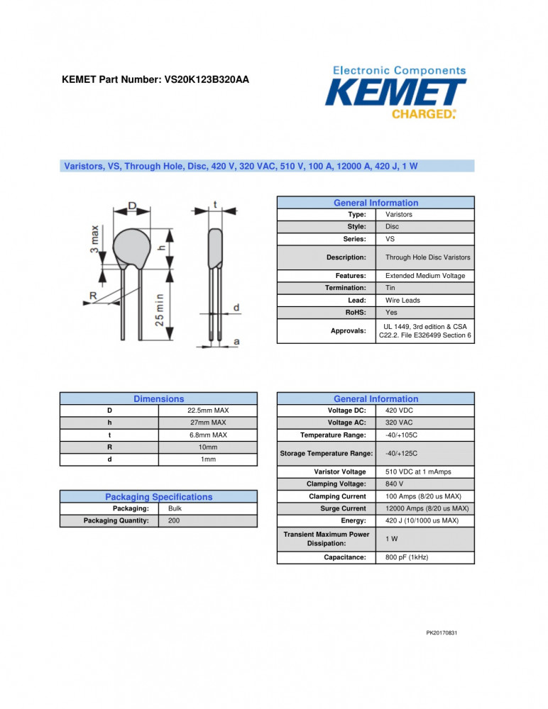 VS20K123B320AA technical document page