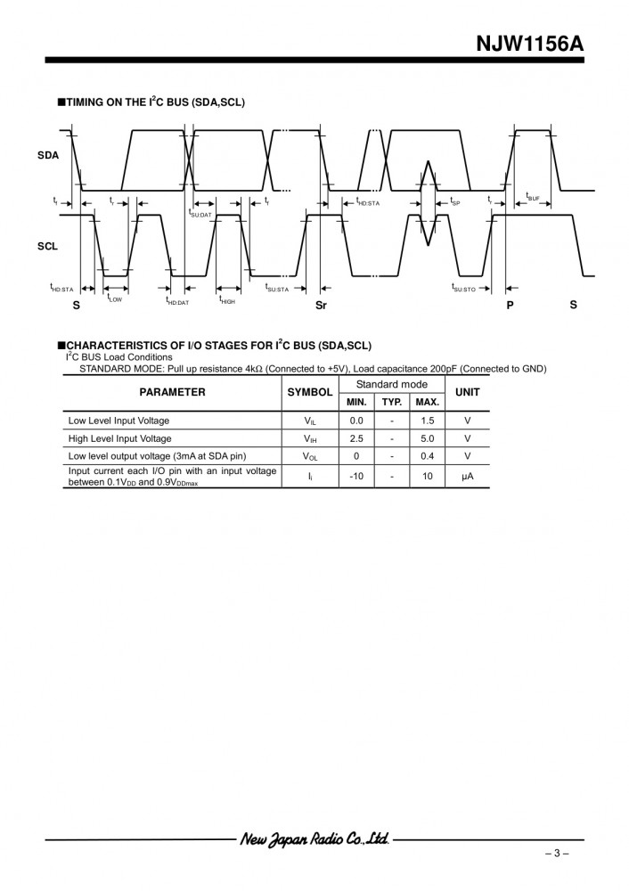 NJW1156A datasheet page 3