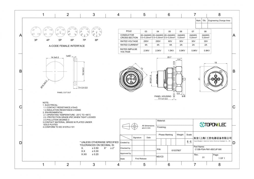 C12B-FSA-FM1-8SCUP-MX technical drawing