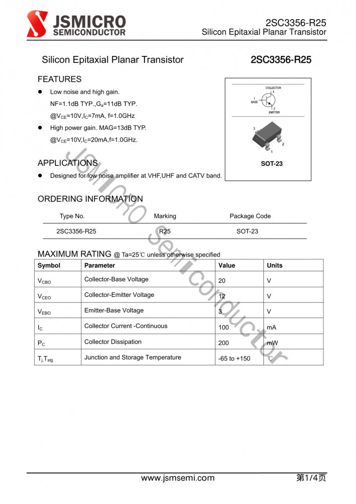 2SC3356-R25 datasheet page 1