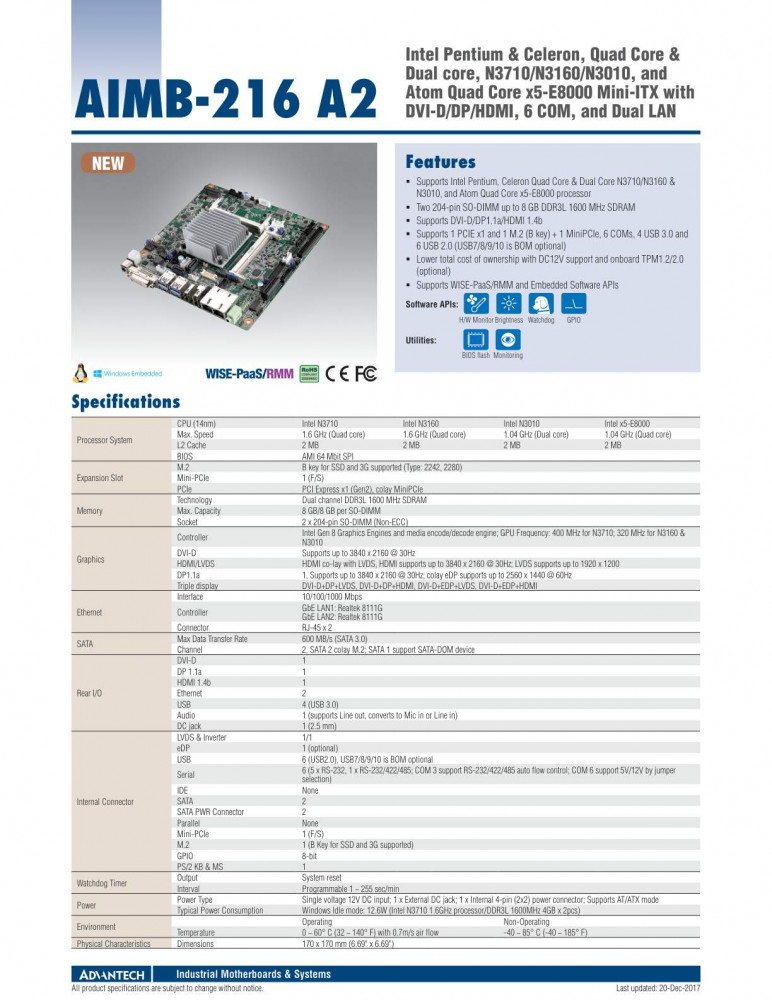 AIMB-216N-S6A2E technical document page 1