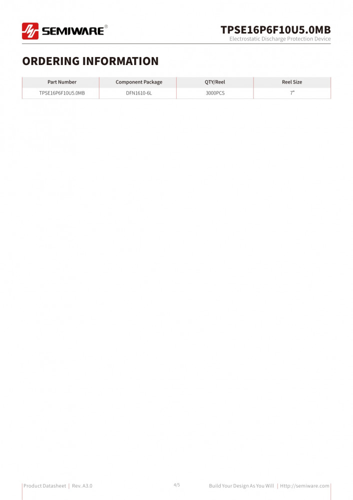 TPSE16P6F10U5.0MB datasheet page 4