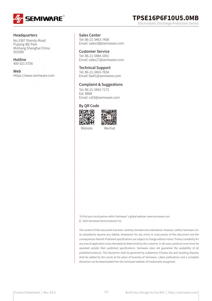 TPSE16P6F10U5.0MB datasheet page 5