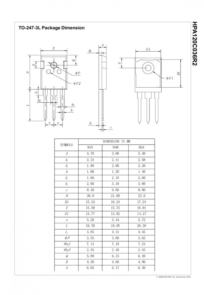 HPA120C036R2 technical document page 7
