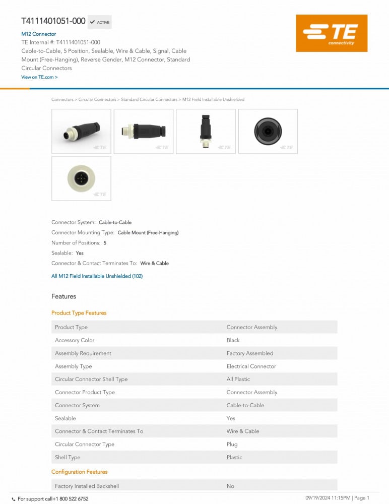 T4111401051-000 technical document page 1