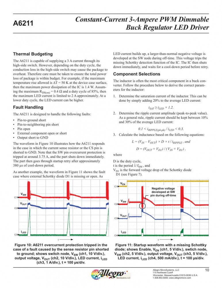 A6211 datasheet page 10