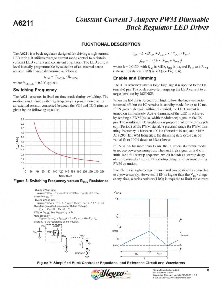 A6211 datasheet page 8