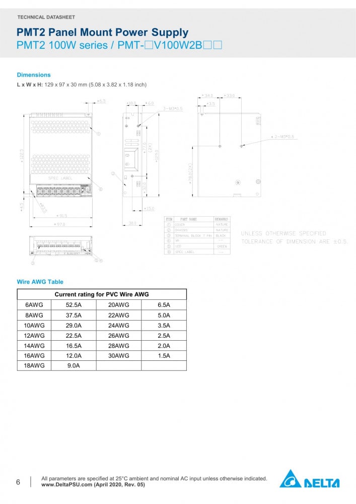 DELTA PMT2 datasheet page 6