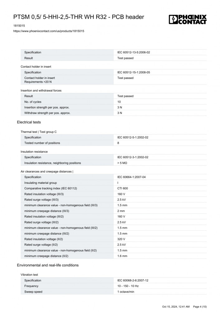 Phoenix Contact 1815015 technical document page 4