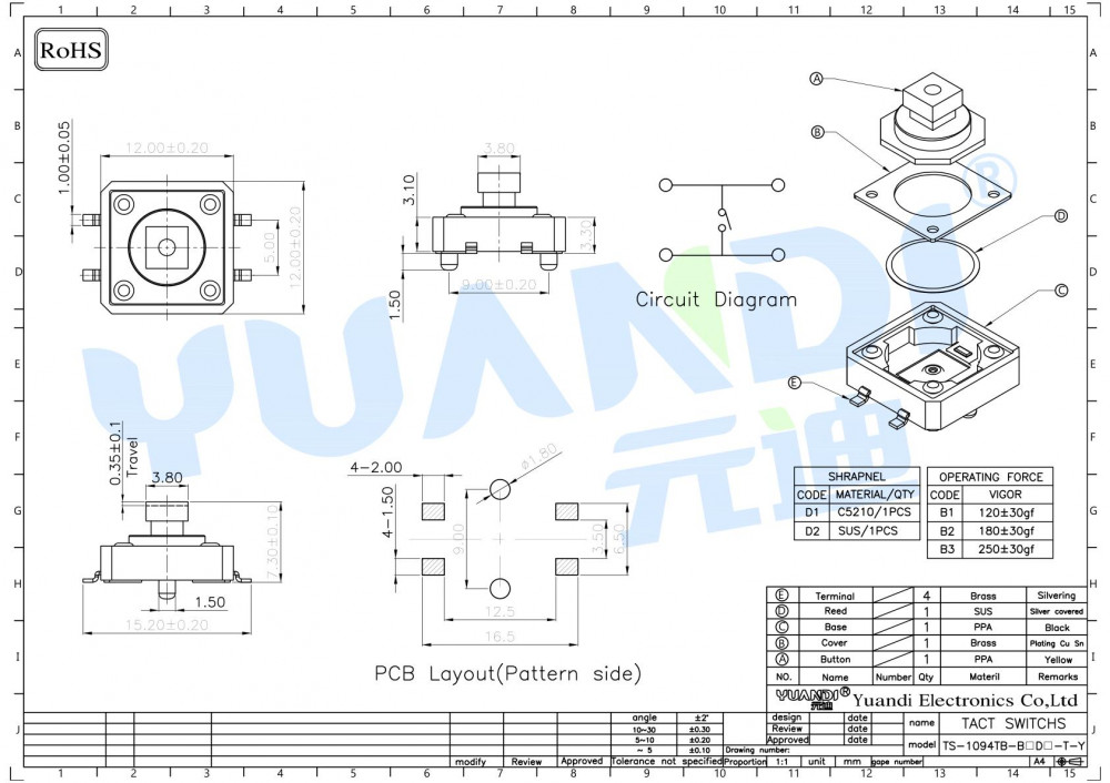 TS-1094TB-B2D2-T-Y technical document page